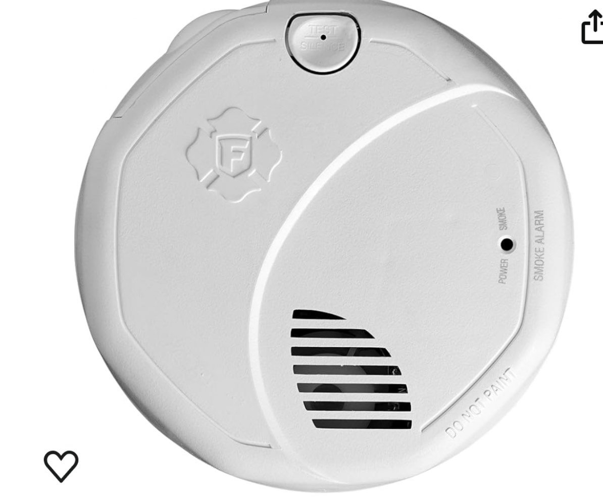 First Alert BRK 7010B Hardwired Smoke Detector with Photoelectric ...