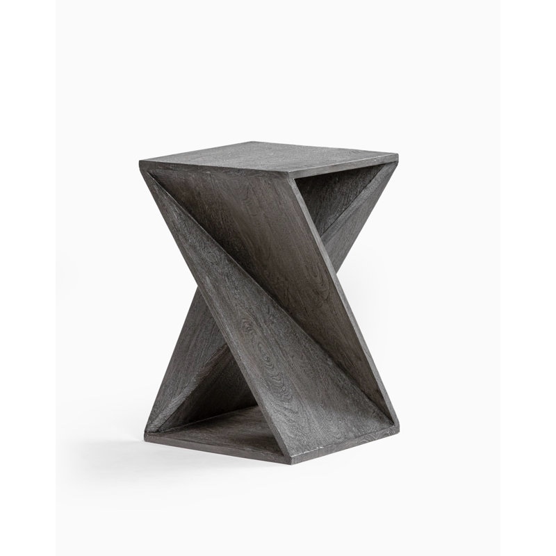 Caelah Solid Wood Block End Table