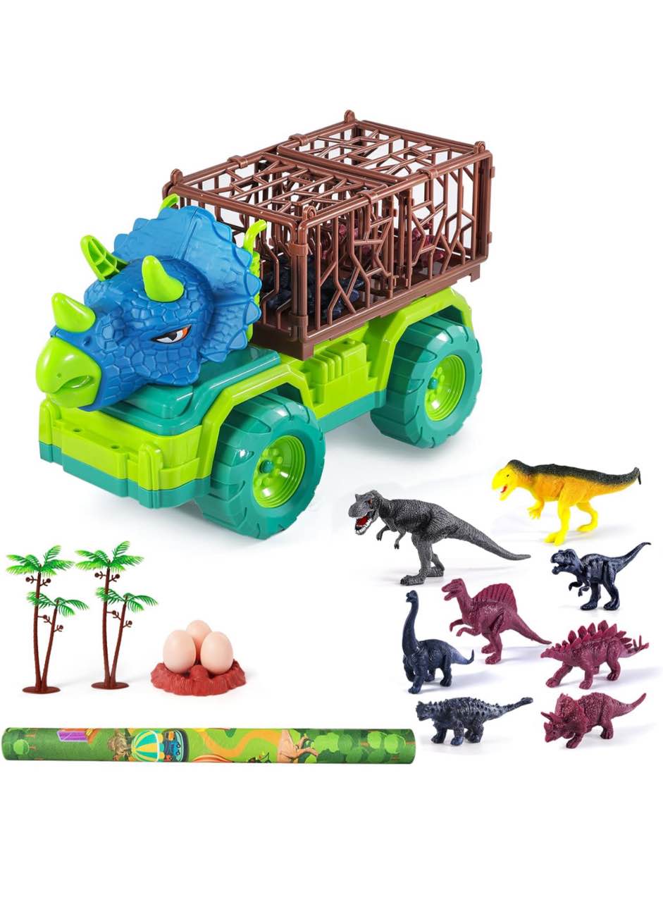 TEMI Dinosaur Truck Toys for Kids 3-5 Years, Tyrannosaurus Transport ...