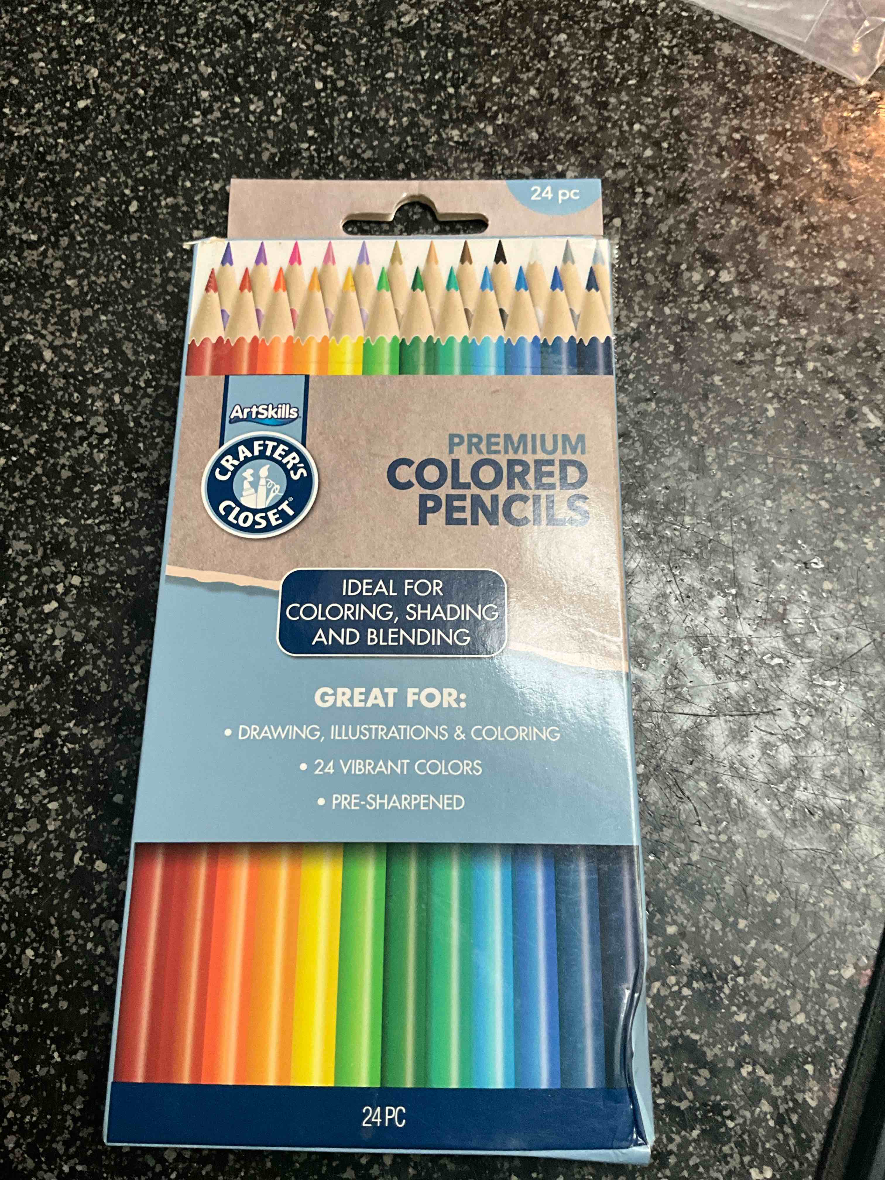 Art Skills - Crafter Closet - Premium Colored Pencils - 24 pcs
