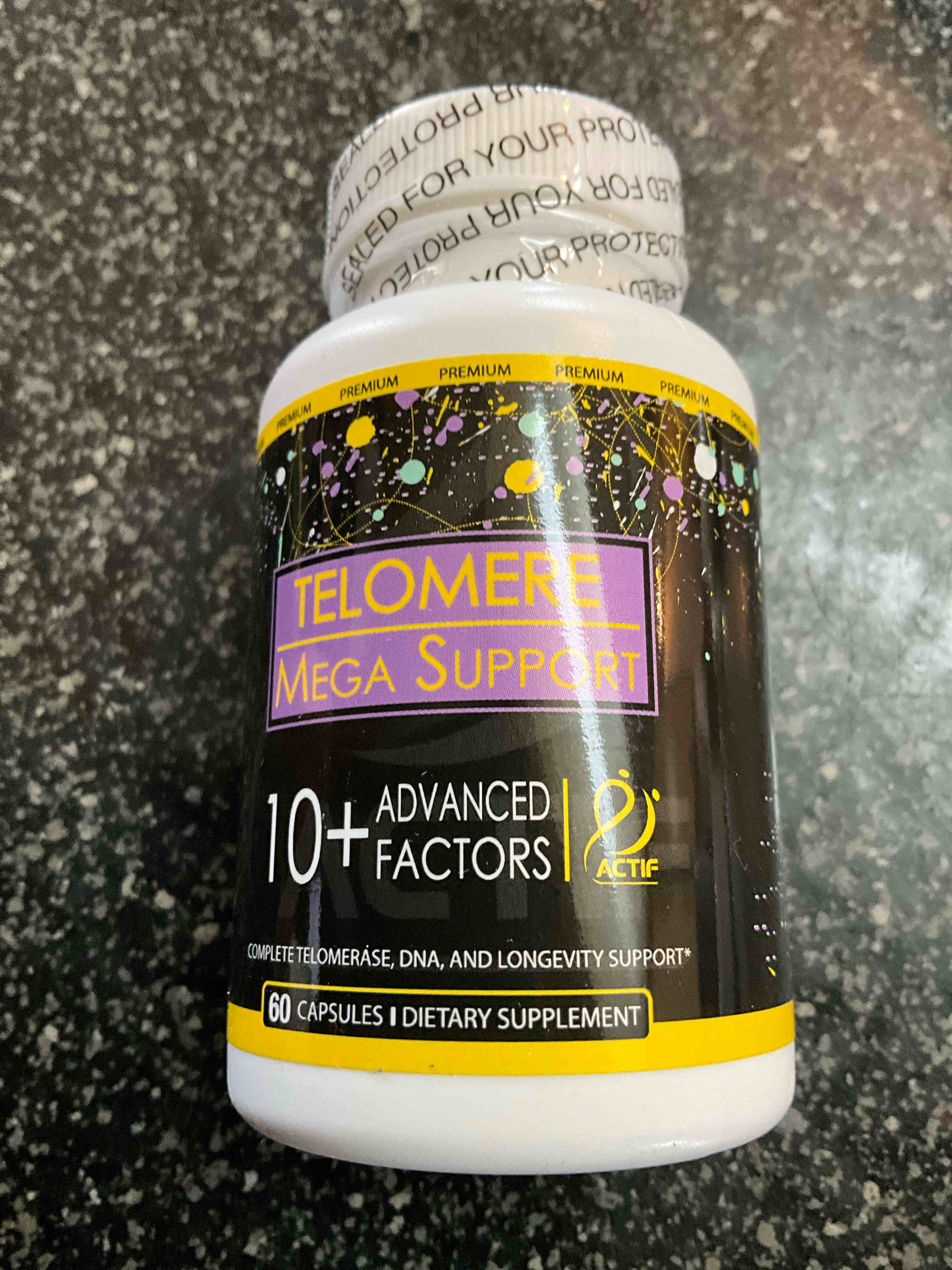 ACTIF Telomere Mega Support with 10+ Factors, Non-GMO, Telomerase and DNA Supplement for Energy ...