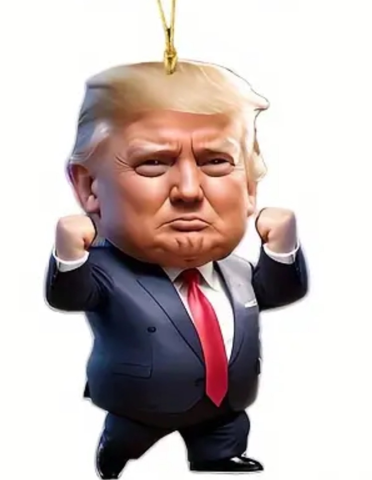 Trump Acrylic Hanging Car Mirror Decor