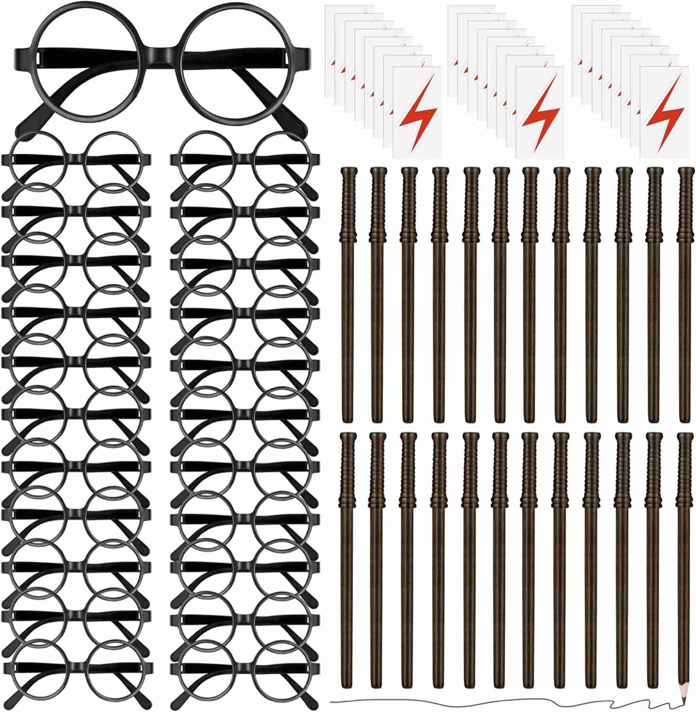 ADXCO 72 Pieces Wizard Theme Party Favors Set Includes 24 Wand Pencils ...