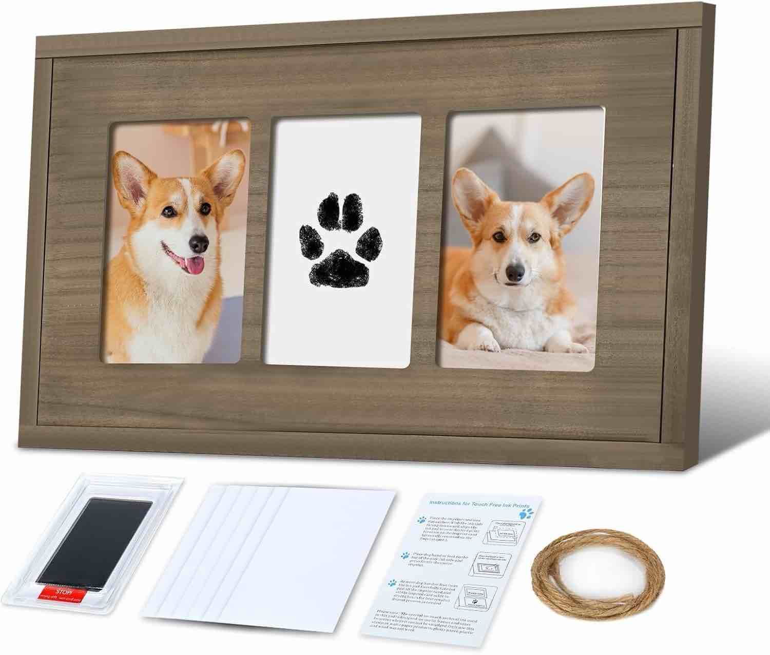 Dog Paw Print Frame Kit | Pet Paw Print Picture Frame | Dog Owner Frame ...