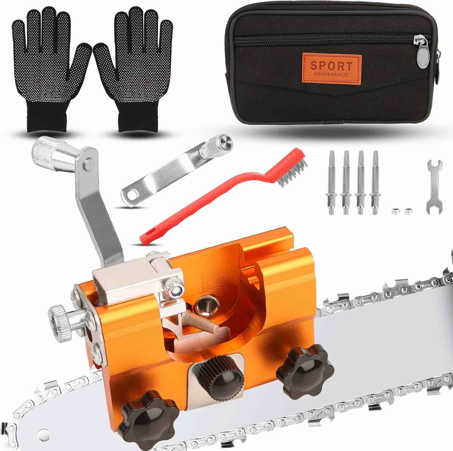AOBOPLE Chainsaw Sharpening Jig Kit,Chain Saw Sharpener Tool with ...