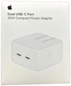 Apple Dual USB-C Port 35W Compact Power Adapter A2571
