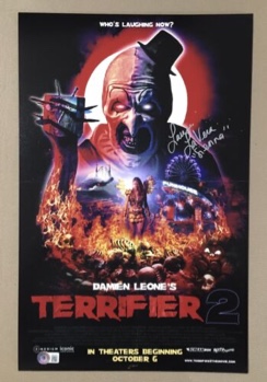 Lauren LaVera Signed 11X17 Photo. Terrifier 2. Sienna Shaw. Beckett COA ...