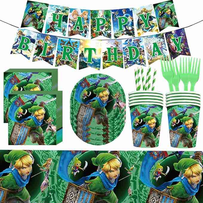FYDZBSL Legend of Zelda Birthday Decoration Party Tableware Legend of ...