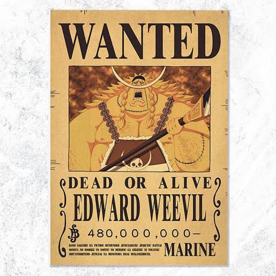 New Edition One Piece Poster EDWARD WEEVIL One Piece Wanted Posters
