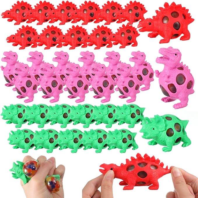 Sumind 36 Pcs Dinosaur Stress Balls for Kids with Water Beads Sensory ...