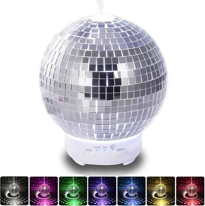 Disco Ball Diffuser Rotatable with 14 Light Modes - Disco Ball Decor ...