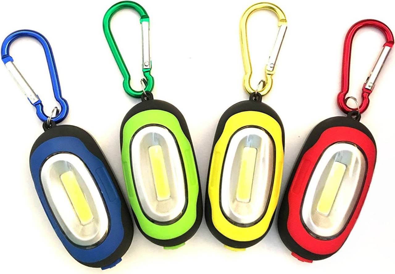 NHSUNRAY COB LED Keychain Flashlight with Magnet Magnetic Pocket Light ...