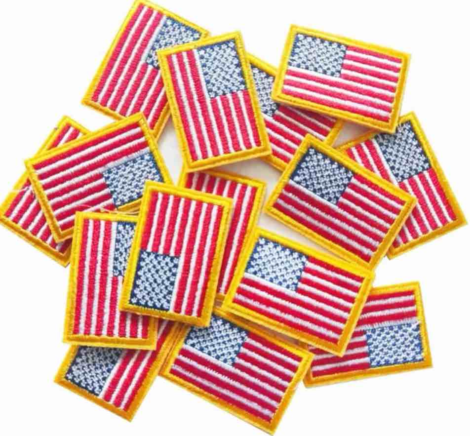 Harsgs 15pcs Iron on American Flag Patches, Embroidered Sew On/Iron On ...