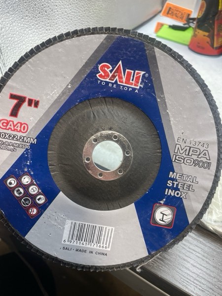 Sali 1 Pack Flap Disc 40 Grit 7" x 7/8-Inch Sanding Disc Bevel Type #29 ...