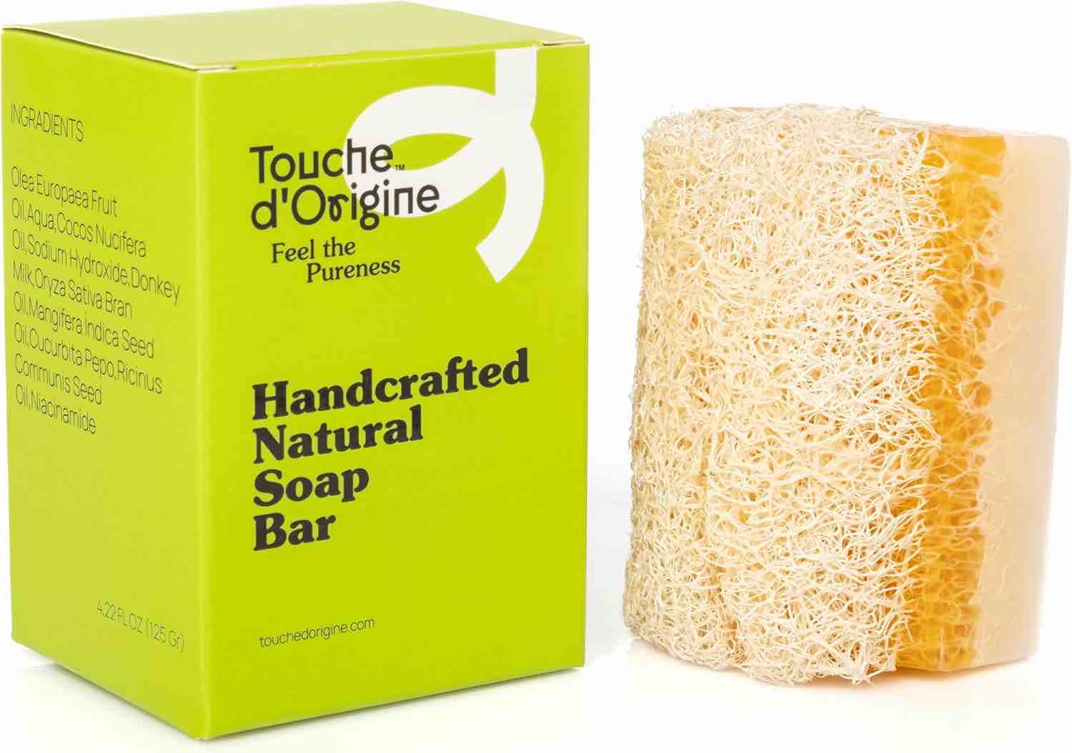 Touche d'Origine Handmade Donkey Milk Soap w Exfoliating Loofah ...