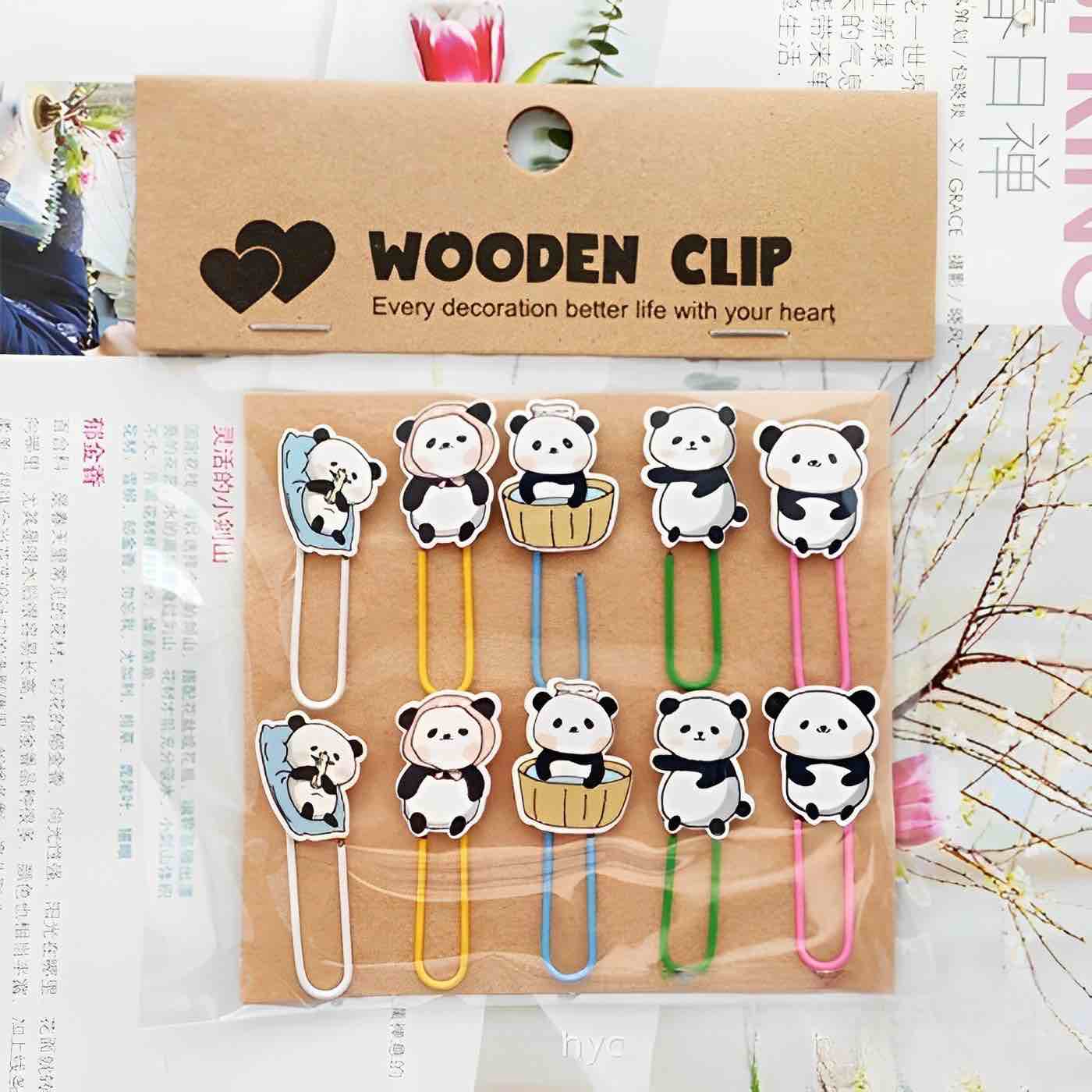 DYiiLoo 10PCS Cute Paper Clips, Fun Paper Clips with Cute Panda Style ...