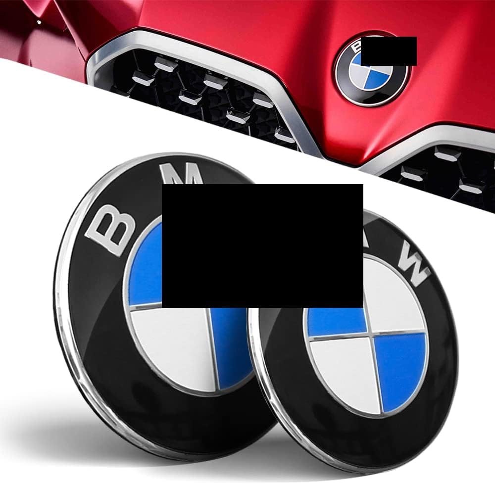2PCS Blue Emblems Hood and Trunk, Emblem Car Accessories Replacement ...