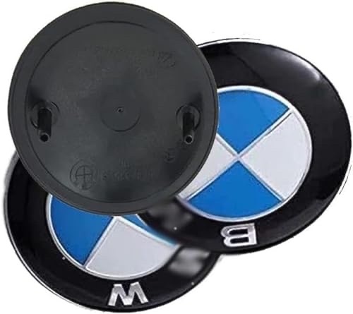 2pcs Hood Emblem 82mm, Trunk Emblem Replacement 74mm forX3 X5 X6 3 4 5 6 7 8 Series 325i 328i ...