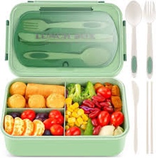 MYSEXY Bento Lunch Box for 3+ Year Old Kids and Adults with 3 ...