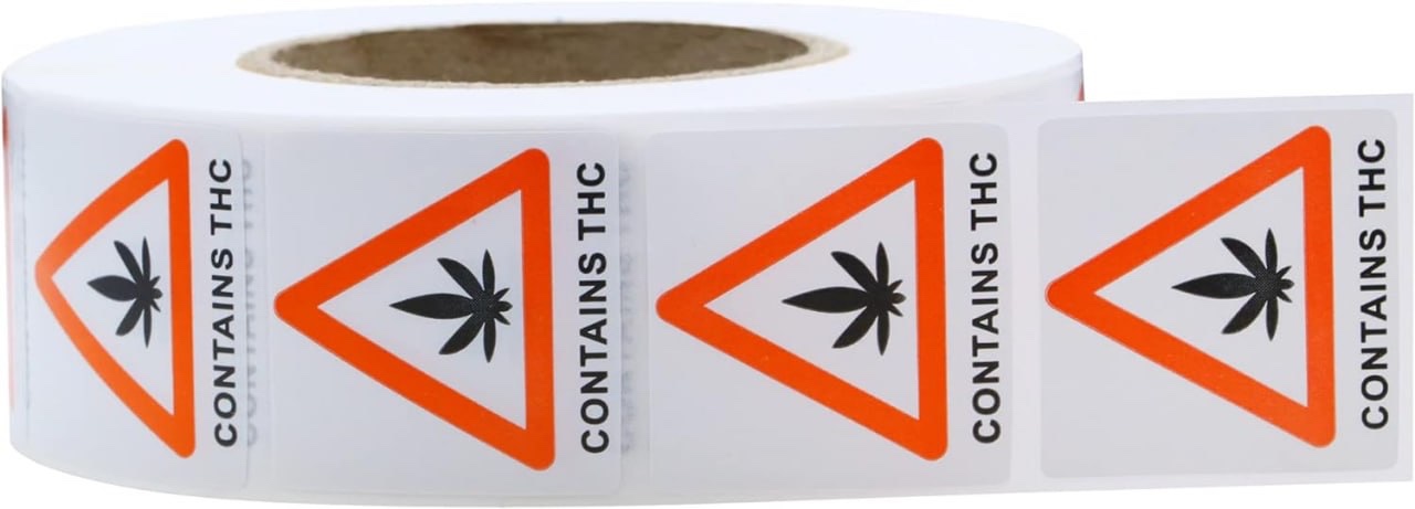 Hycodest Contains THC Stickers Warning Labels Generic Identification ...