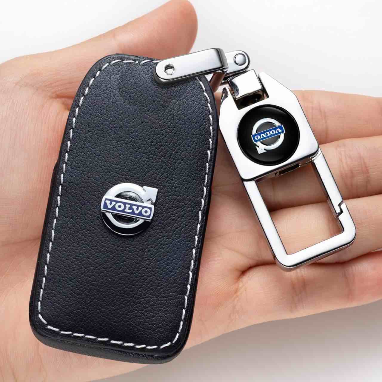 WGRIF Key Fob Cover Suit for Volvo S60 S80 V60 V70 XC60 XC70 5 Buttons ...
