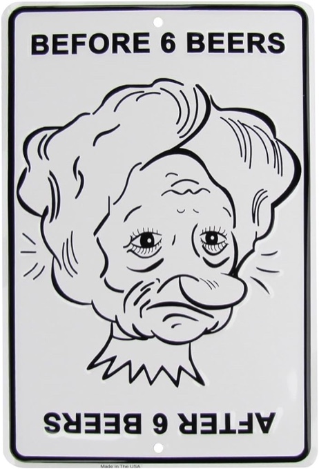 Creative Tin Sign: “Before 6 Beers, After 6 Beers” — Vintage Retro ...