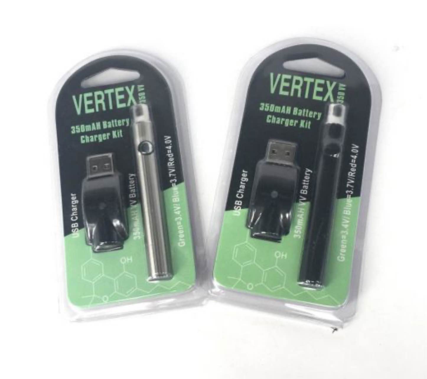 350mAh Electronic Cigarettes Vape Battery Vertex 510 Thread Preheat VV ...