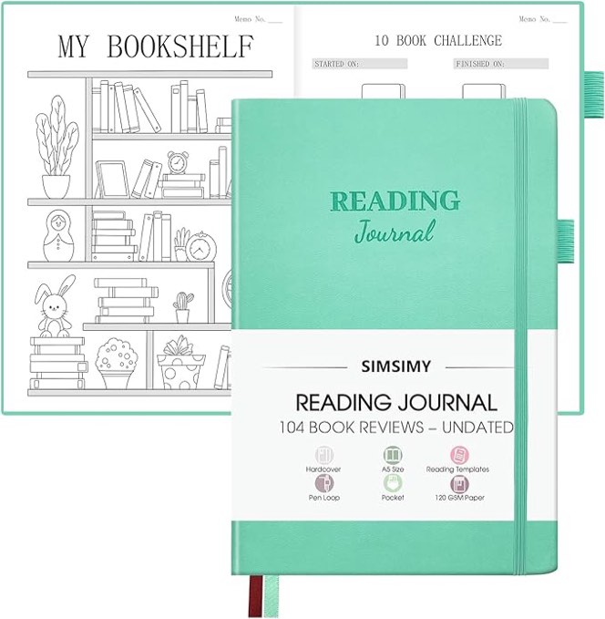 Reading Journal - 104 Book Reviews, Book Journal for Book Lovers ...