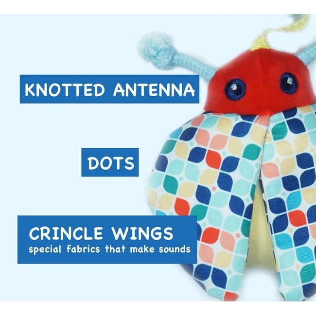 Soothe&Sense Baby Crinkle Toys Hanging Stuffed Animal Rattle with ...
