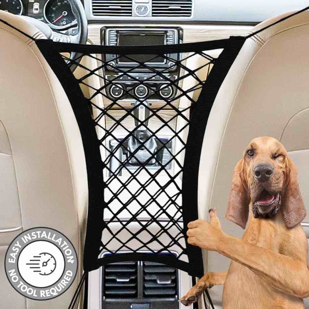 FURNIE Dog Car Net Barrier Pet Barrier with Auto Stretchable Mesh ...