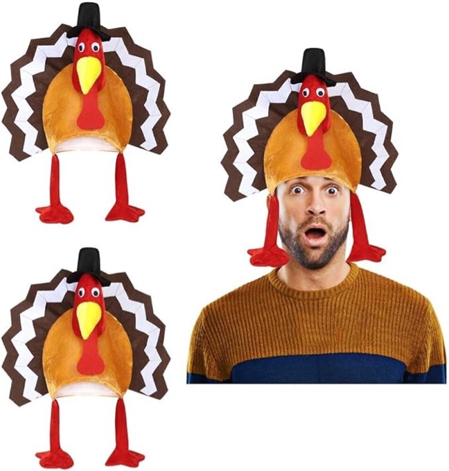 COYLINK 2 PCS Thanksgiving Turkey Hats, Thanksgiving Turkey Hat with ...