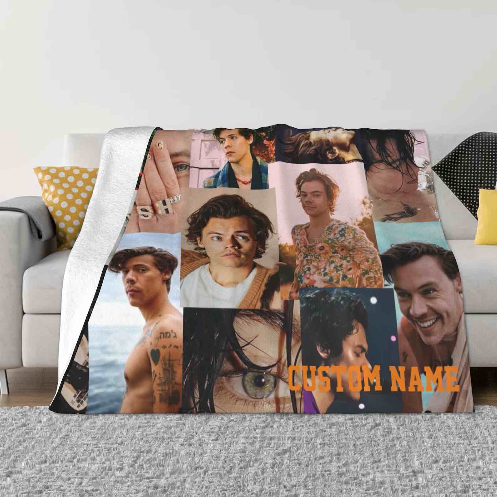 Harry Styles Blanket Custom Name Blanket Personalized Super Soft and ...