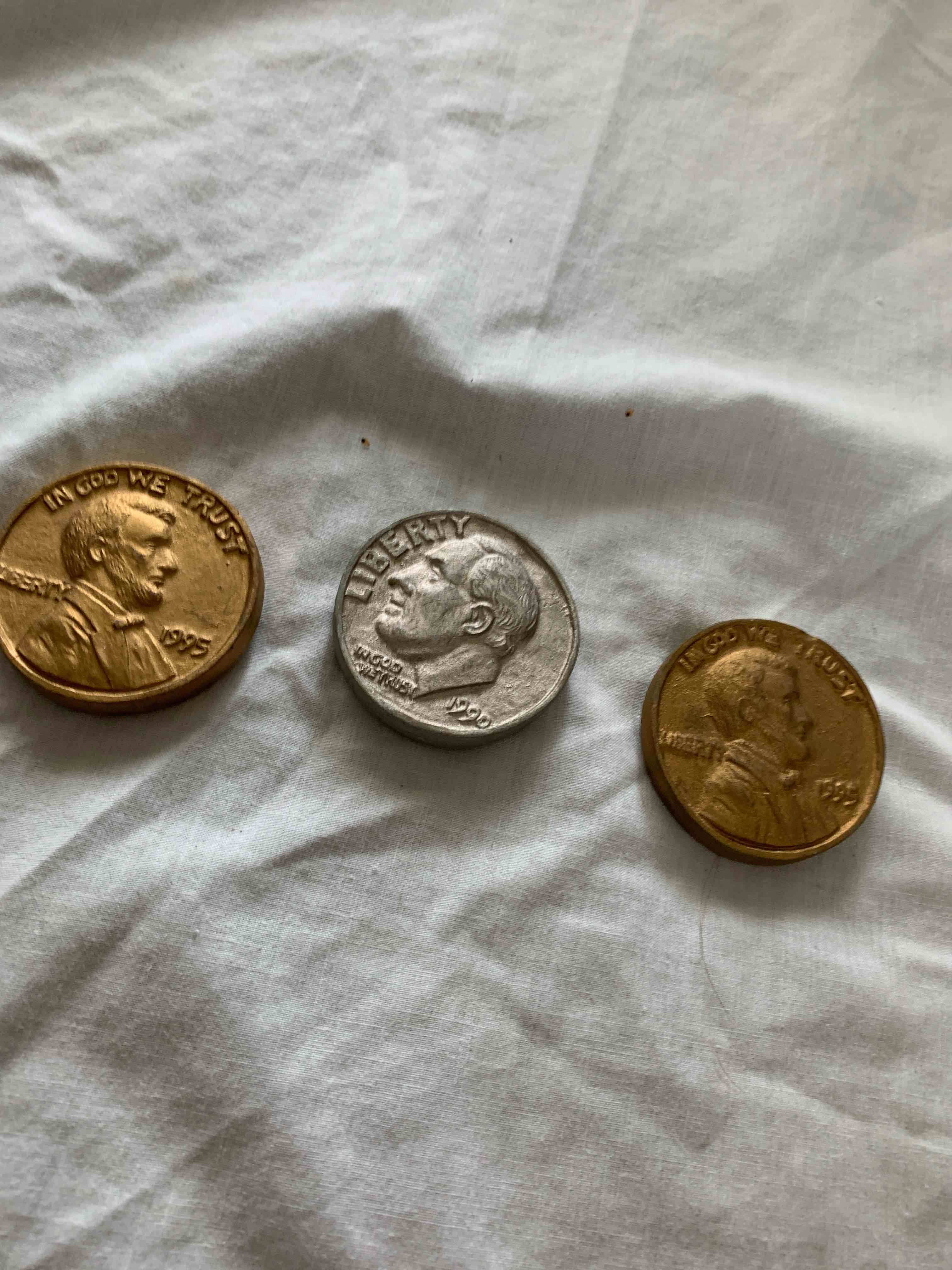 3- Coin Refrigerator Magnets