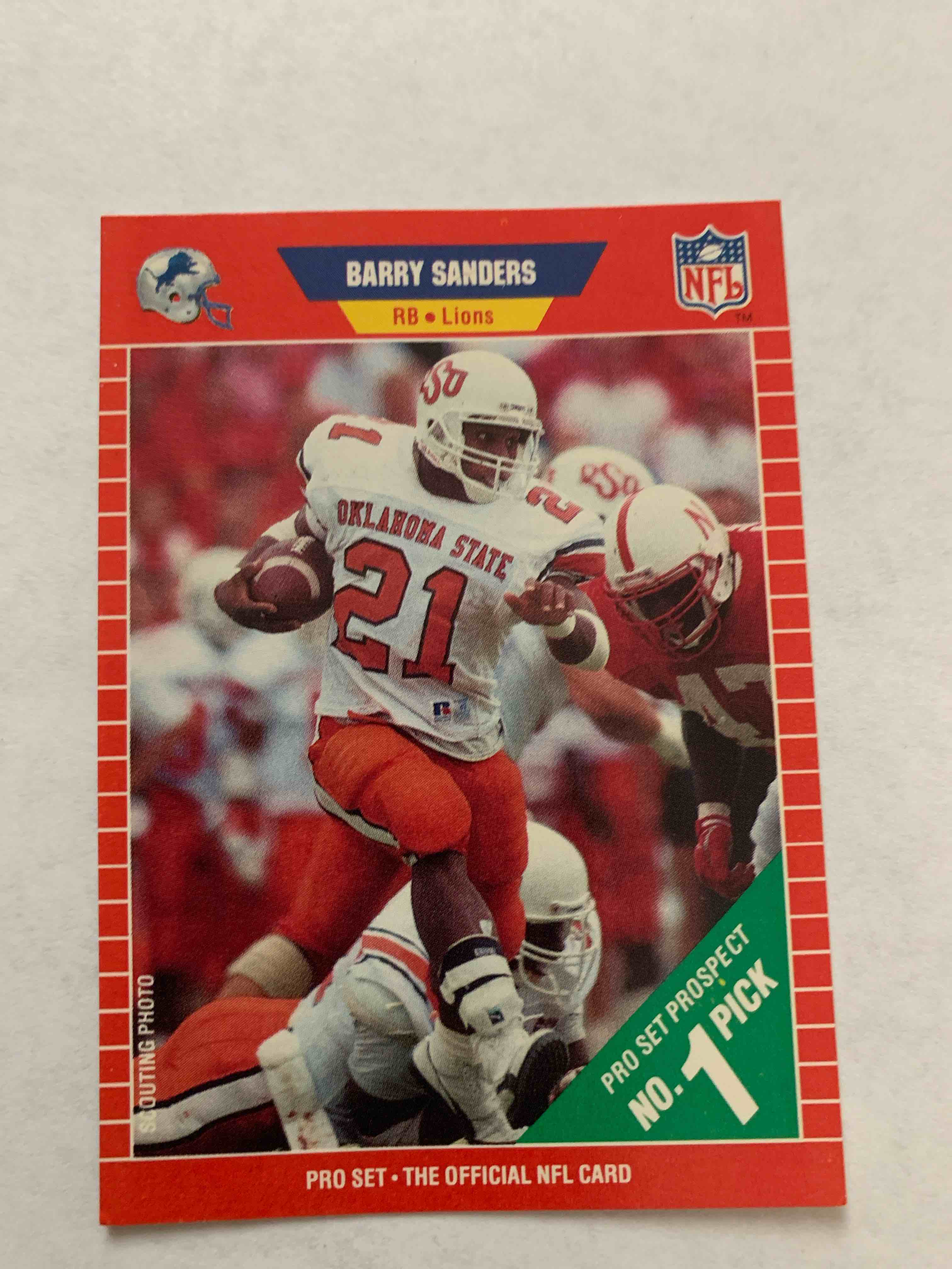 1989 Pro Set #494, Barry Sanders Rookie Card