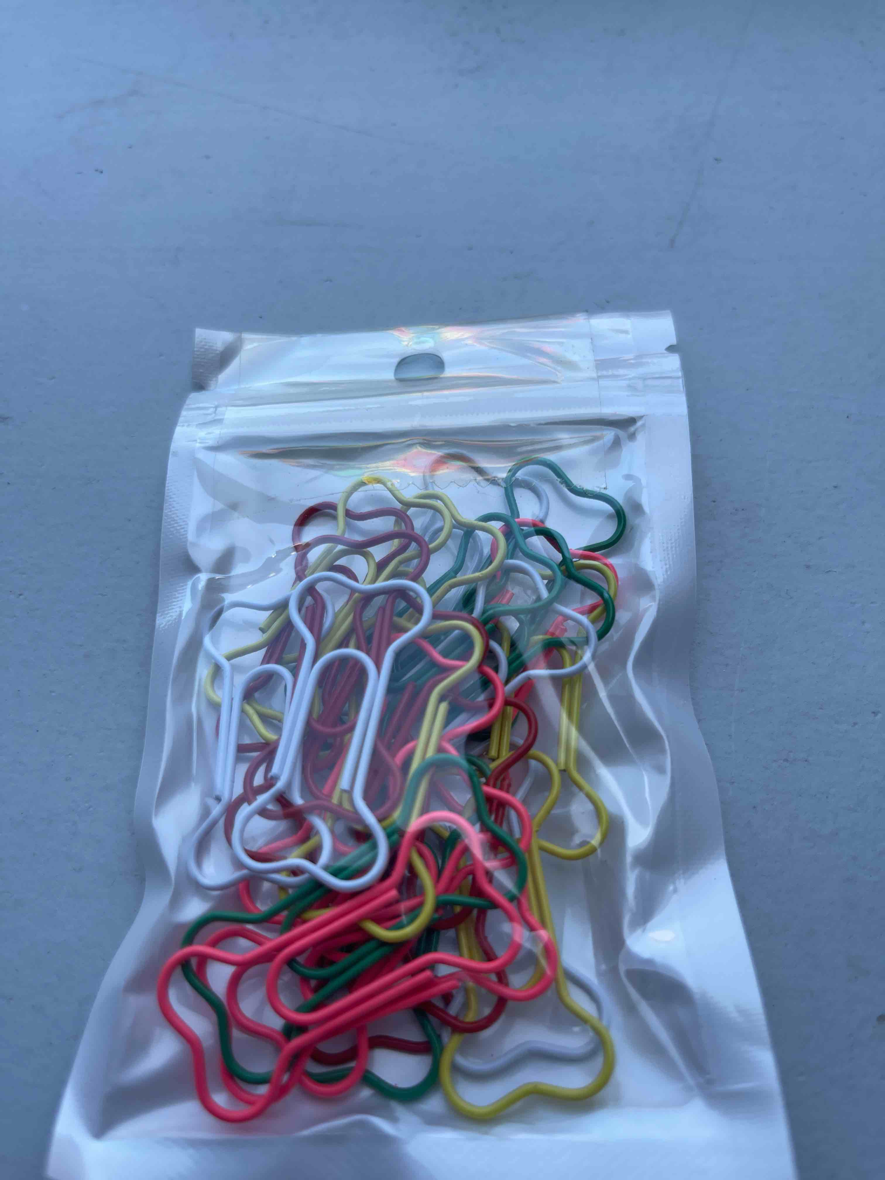 Dog Bone Paper Clips Assortment of Colors