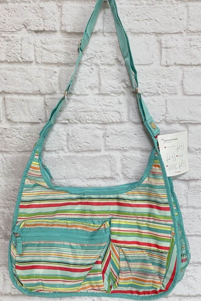 Thirty-One Explorista Bag Crossbody (Retired) Sunny Stripe