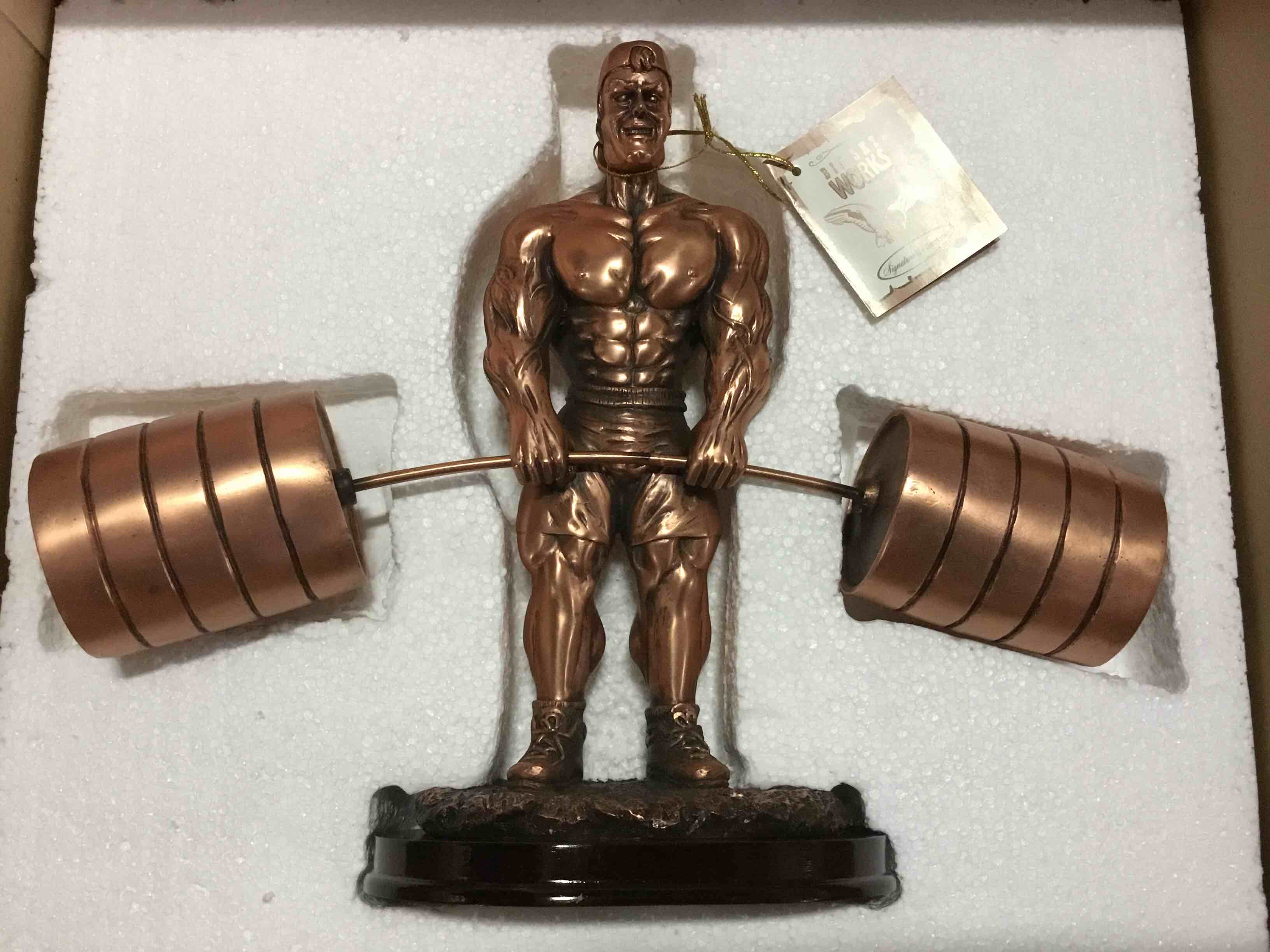 Poly super body builder statue