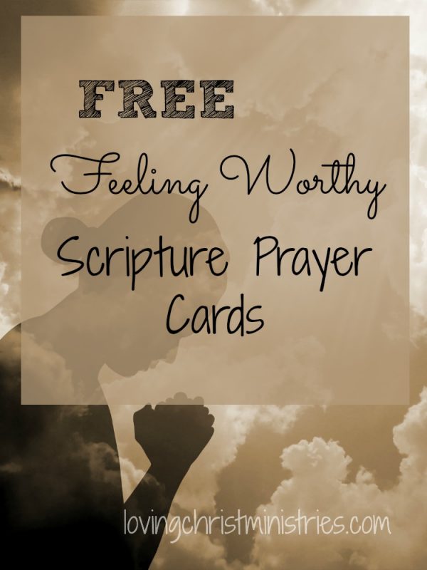 Feeling Worthy A-Z Scripture Prayer Cards - A Loving Christ