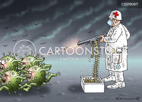 Virus Fight Cartoons and Comics - funny pictures from CartoonStock