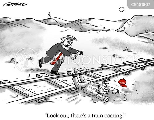 Train Tracks Cartoons and Comics - funny pictures from CartoonStock