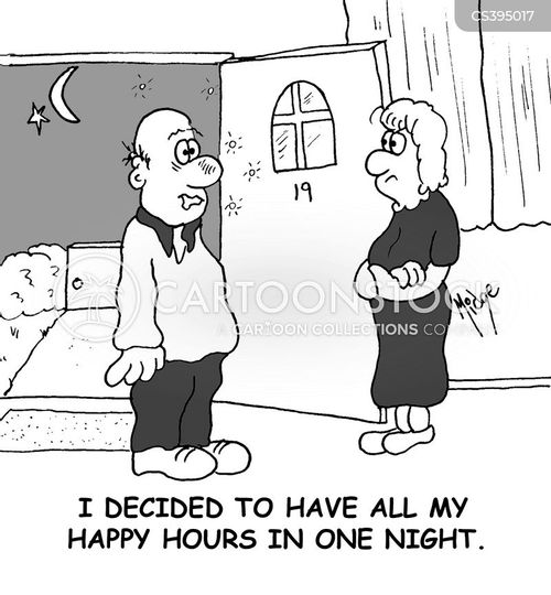 Happy Hours Cartoons and Comics - funny pictures from CartoonStock