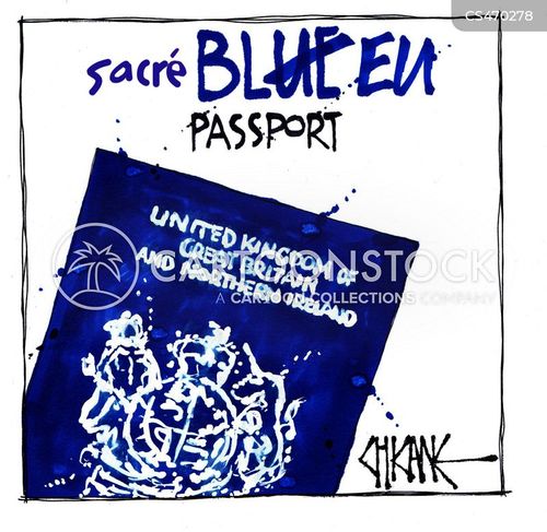 Blue Passport Cartoons and Comics - funny pictures from CartoonStock