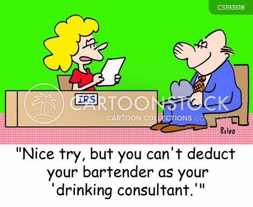 Bar Tab Deduction Cartoons and Comics - funny pictures from CartoonStock