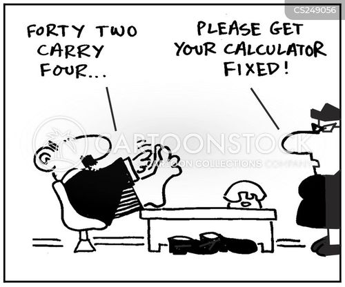 Hand Calculator Cartoons and Comics - funny pictures from CartoonStock