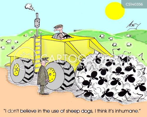 Sheep And Dog Cartoons and Comics - funny pictures from CartoonStock