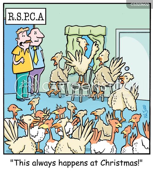 Christmas Turkey Cartoons and Comics - funny pictures from CartoonStock