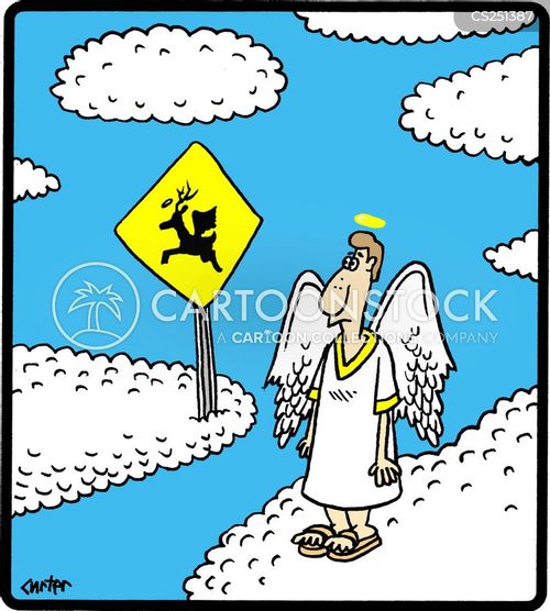 Deer Crossing Cartoons and Comics - funny pictures from CartoonStock