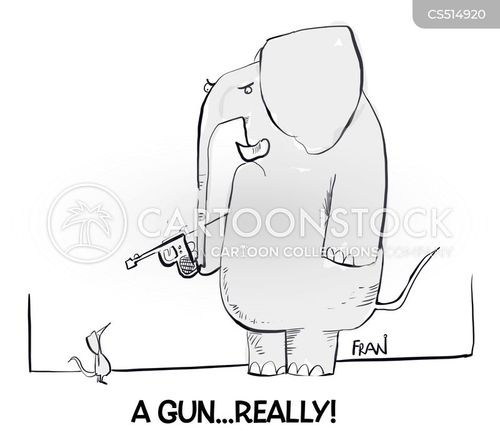 Elephant Gun Cartoons and Comics - funny pictures from CartoonStock