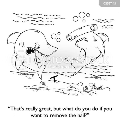 Hammerhead Shark Cartoons and Comics - funny pictures from CartoonStock