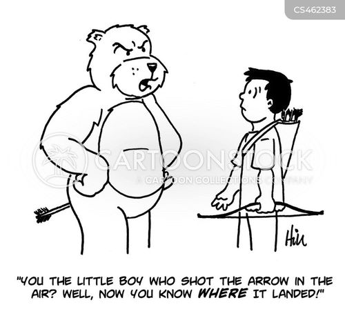 Archery Arrows Cartoons and Comics - funny pictures from CartoonStock